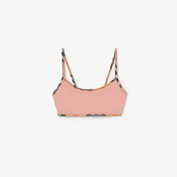 Burberry Check Trim Bikini Top - Begonia Pink