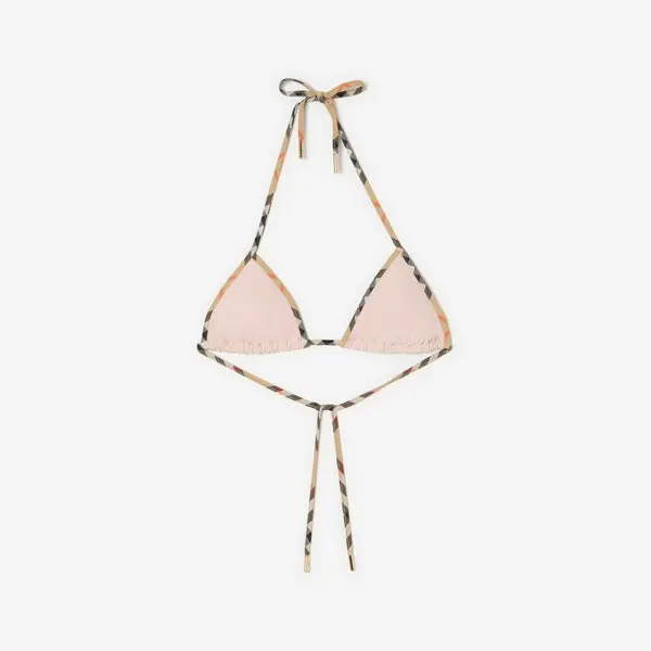 Burberry Check Trim Bikini Top - Bouquet Pink