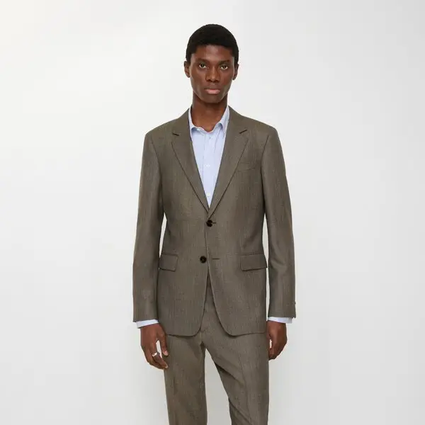 Burberry Sharkskin Wool Tailored Jacket