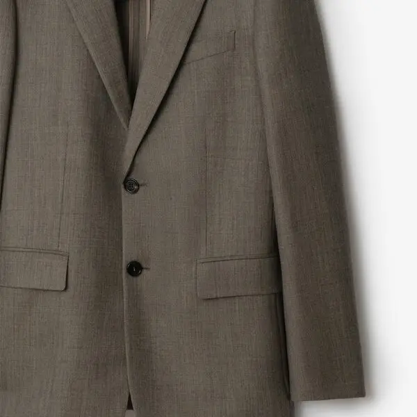 Burberry Sharkskin Wool Tailored Jacket