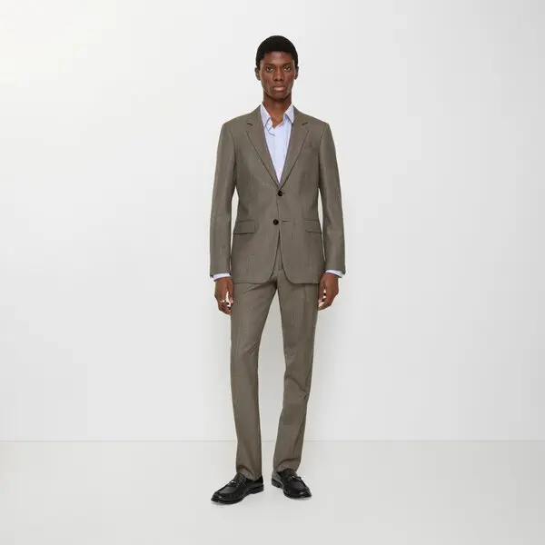 Burberry Sharkskin Wool Tailored Trousers