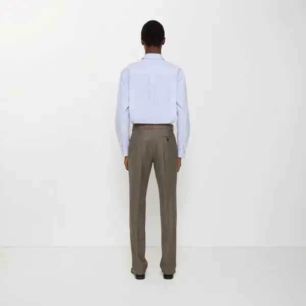Burberry Sharkskin Wool Tailored Trousers