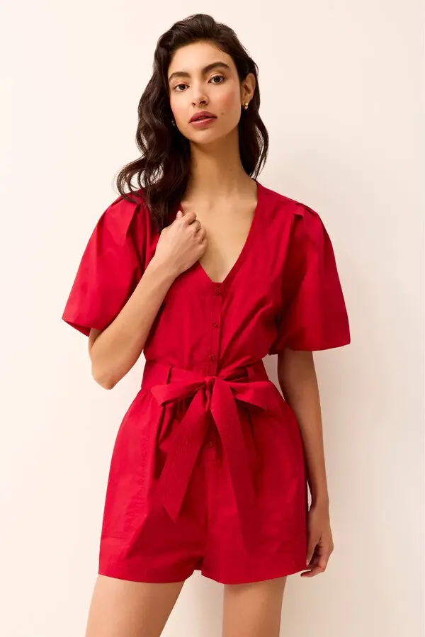 MARIE OLIVER Devin Romper - Currant