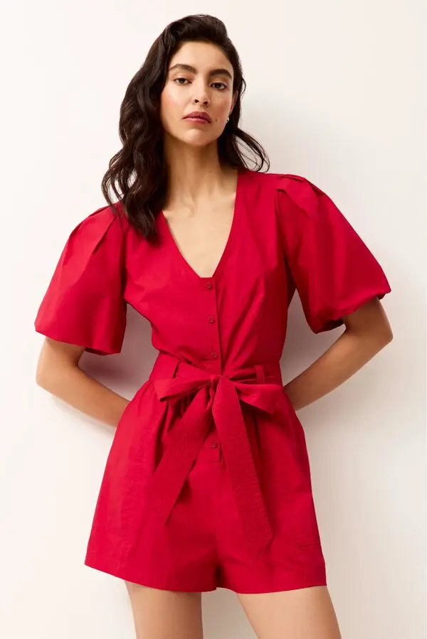 MARIE OLIVER Devin Romper - Currant