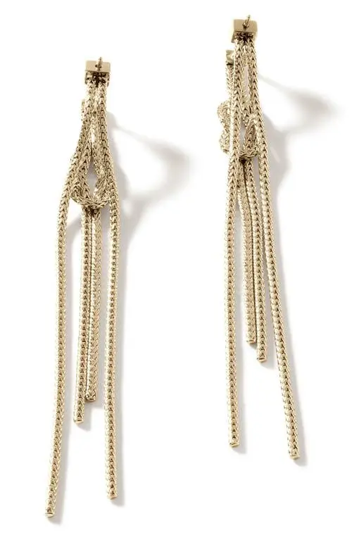 John Hardy Love Knot Drop Earrings - Gold