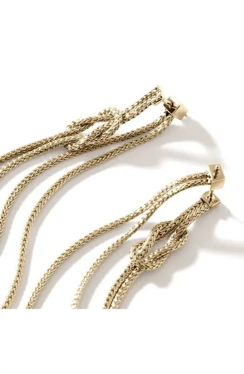 John Hardy Love Knot Drop Earrings - Gold