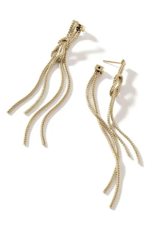 John Hardy Love Knot Drop Earrings - Gold