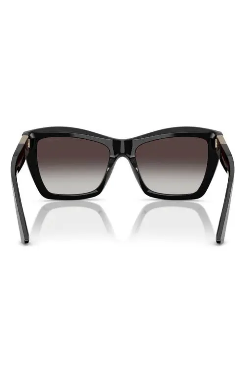 JIMMY CHOO 54mm Cat Eye Sunglasses - Black/gradient Grey