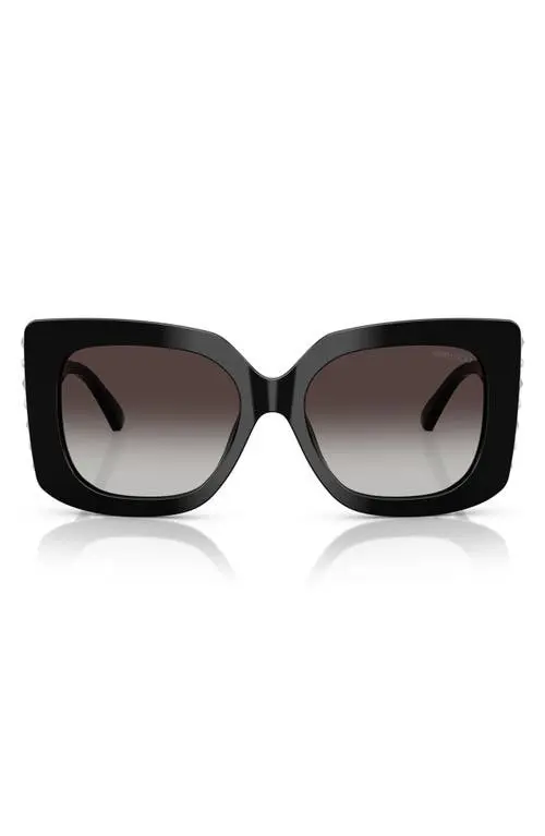 JIMMY CHOO 54mm Butterfly Sunglasses - Black/gradient Grey