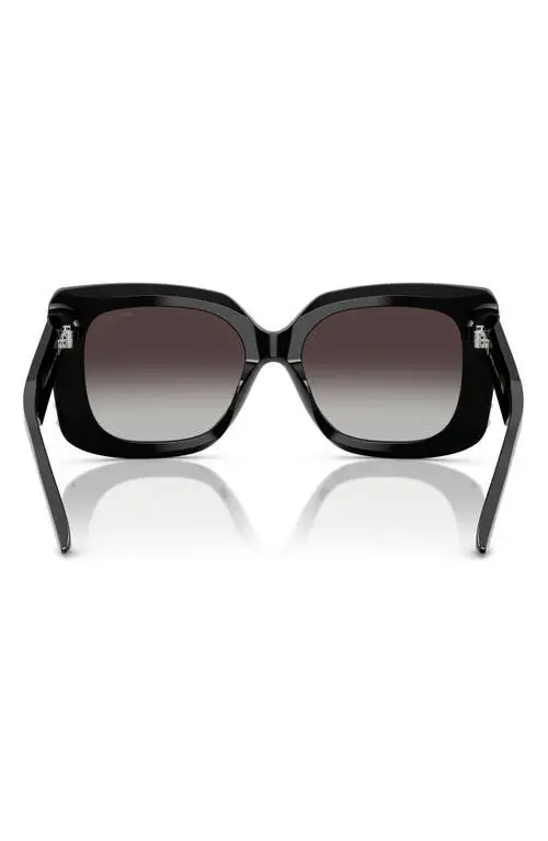 JIMMY CHOO 54mm Butterfly Sunglasses - Black/gradient Grey