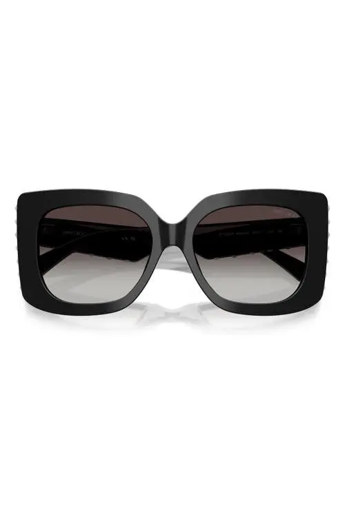 JIMMY CHOO 54mm Butterfly Sunglasses - Black/gradient Grey