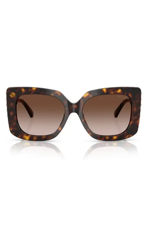 JIMMY CHOO 54mm Butterfly Sunglasses - Havana/gradient Brown
