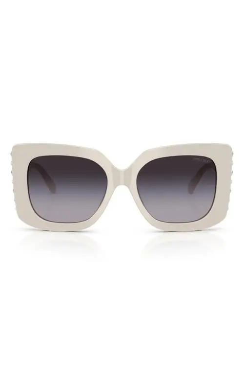 JIMMY CHOO 54mm Butterfly Sunglasses - Milk/gradient Grey
