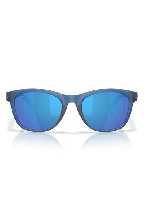 COSTA DEL MAR Aleta 54mm Polarized Mirrored Sunglasses - Translucent Blue/blue 580g