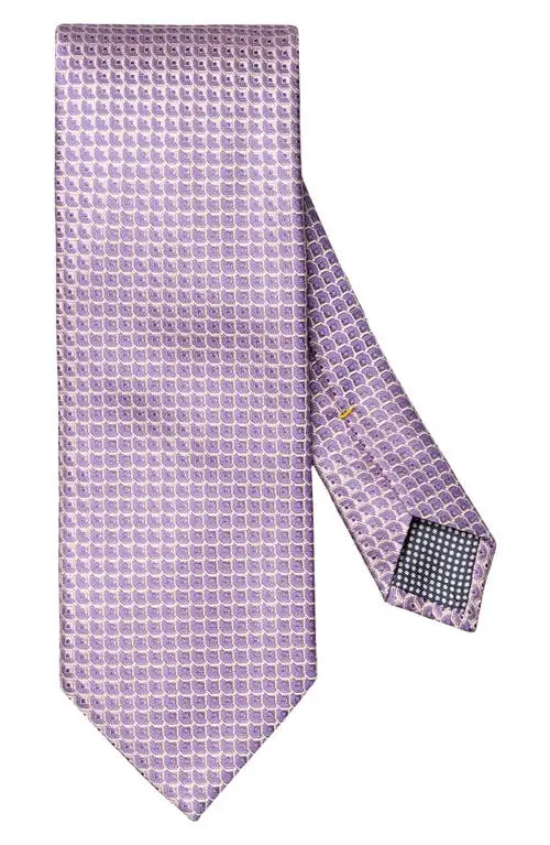 Eton Geometric Jacquard Silk Neck Tie - Light Purple