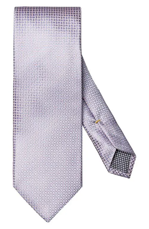 Eton Geometric Jacquard Silk Neck Tie - Medium Pink