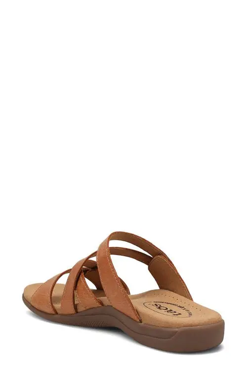 TAOS Double U Slide Sandal - Caramel