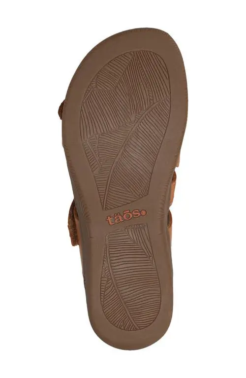 TAOS Double U Slide Sandal - Caramel