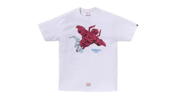 A BATHING APE X F4 Galactus & Silver Surfer Tee Shirt - White