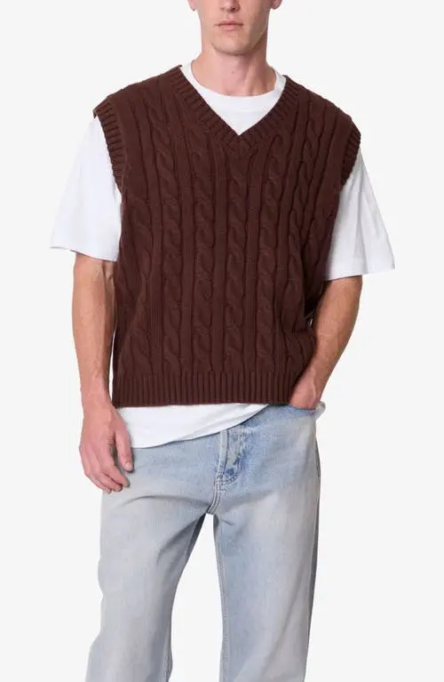 Mnml Cotton Blend Cable Knit Vest