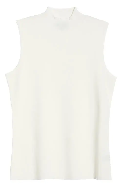 TAHARI ASL Sleeveless Mock Neck Sweater - Ivory