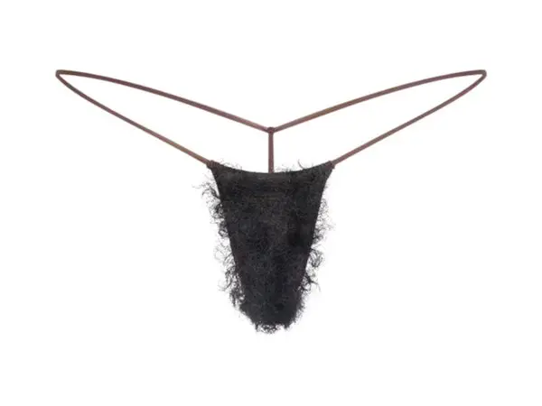 SKIMS Faux Hair Micro String Thong - Cocoa Black Curly