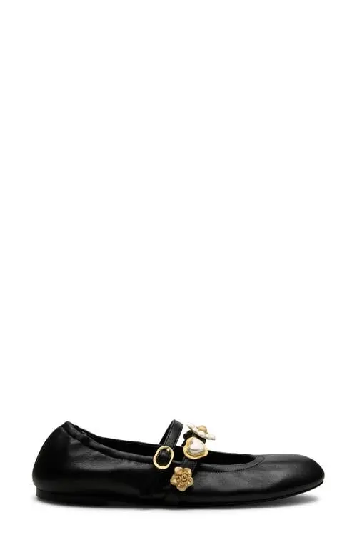 STUART WEITZMAN Socharming Mary Jane Flat - Black