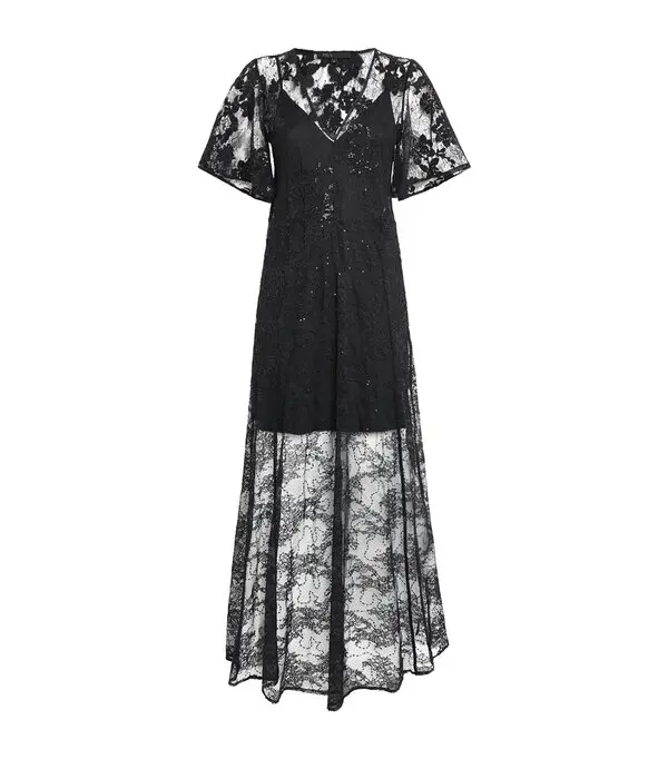 Maje Lace Maxi Dress