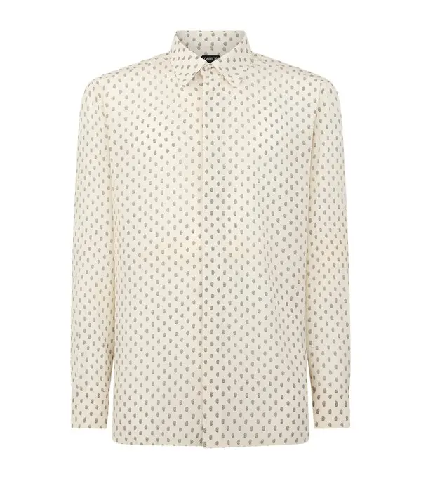 TOM FORD Silk Micro-pattern Shirt