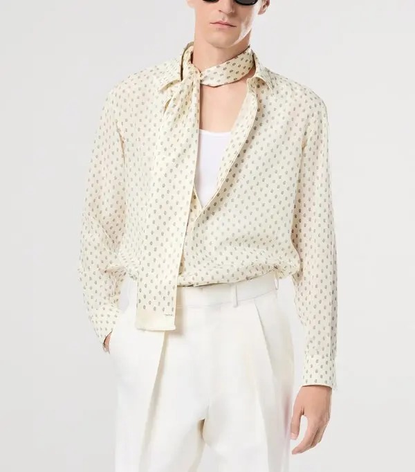TOM FORD Silk Micro-pattern Shirt