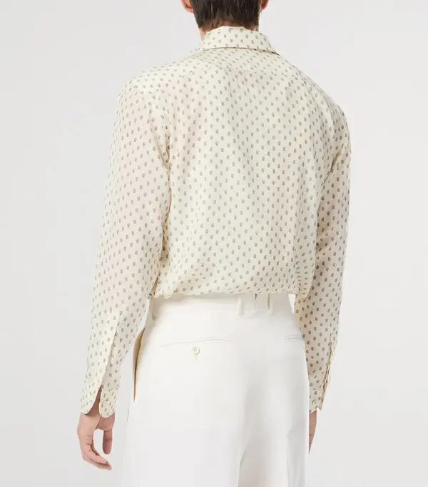 TOM FORD Silk Micro-pattern Shirt