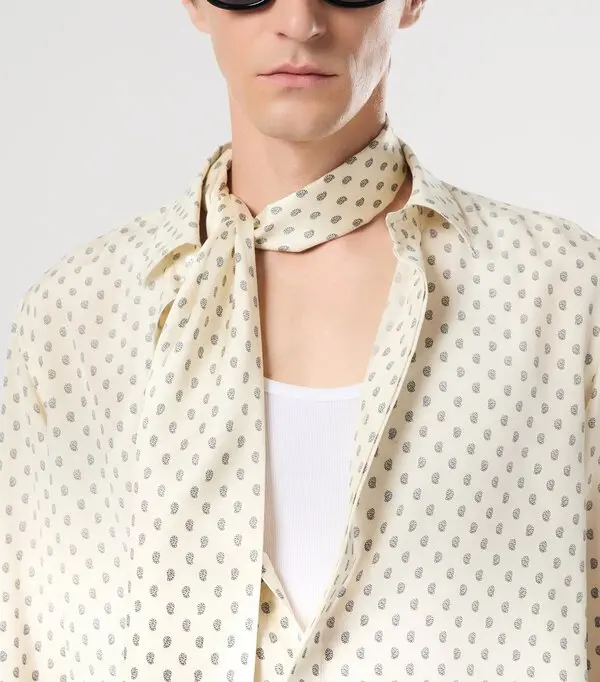 TOM FORD Silk Micro-pattern Shirt