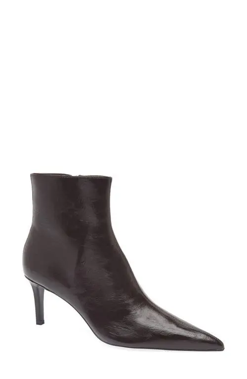 Mango Valle Pointed Toe Bootie - Burgundy