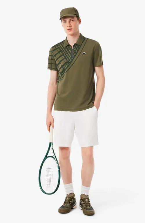 Lacoste Half Zip Polo - Olive