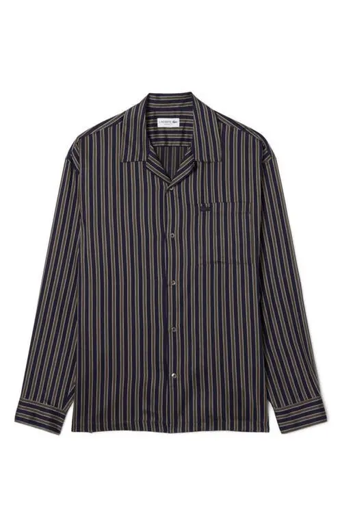 Lacoste Stripe Relaxed Fit Button-up Shirt