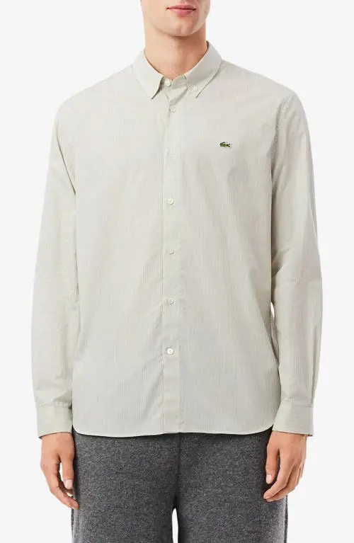 Lacoste Stripe Cotton Button-down Shirt