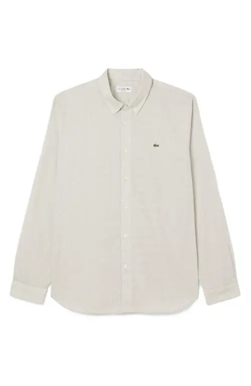 Lacoste Stripe Cotton Button-down Shirt