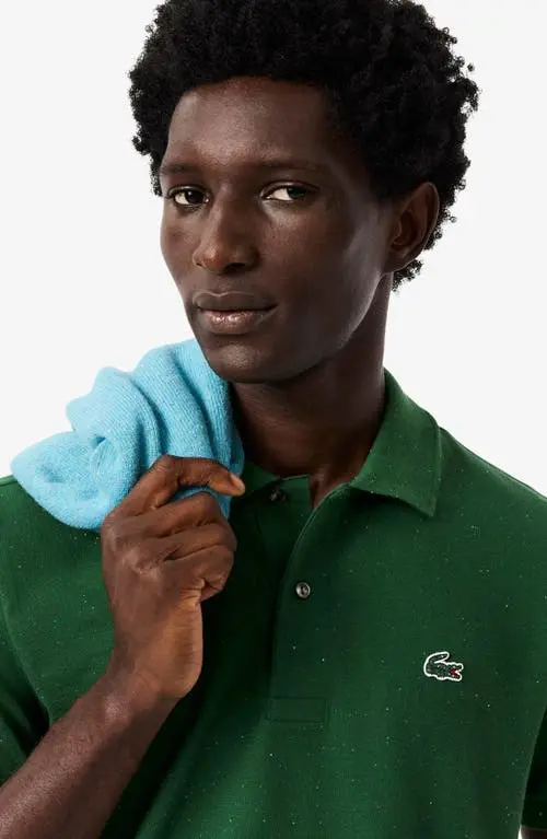 Lacoste Classic Fit Cotton Blend Polo - Vert Neps