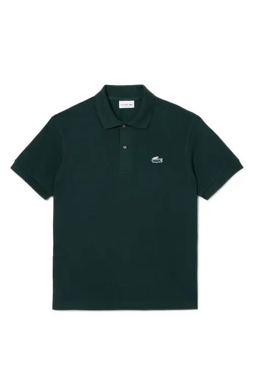 Lacoste Classic Fit Landscape Crocodile Cotton Piqué Polo - Sinople