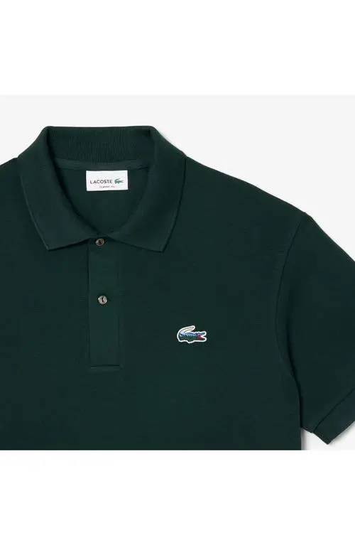 Lacoste Classic Fit Landscape Crocodile Cotton Piqué Polo - Sinople