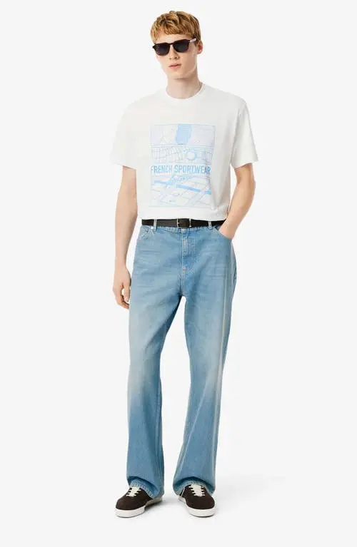 Lacoste Loose Fit Wide-leg Jeans