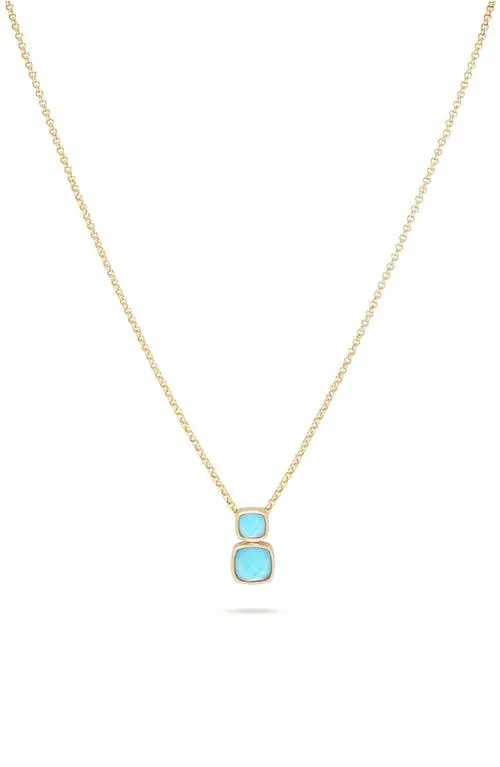 DEAN DAVIDSON Monterey Pendant Necklace - Iridescent Turquoise/gold