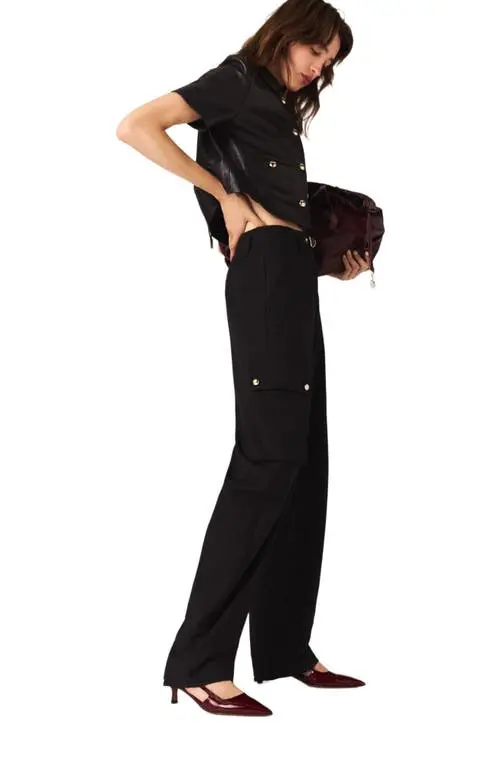 Maje Wool-blend Cargo Trousers