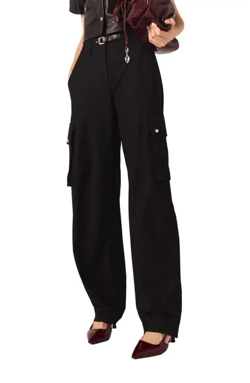 Maje Wool-blend Cargo Trousers