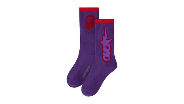 OVO X Bapesta Athletic Sock - Purple