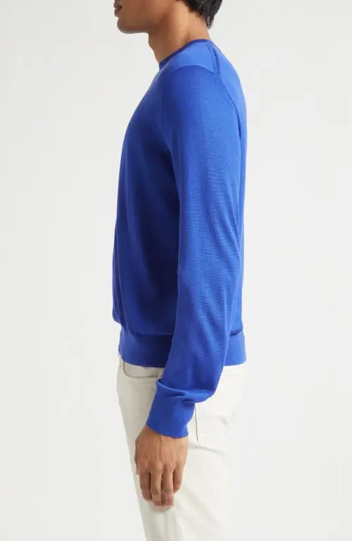 TOM FORD Fluid Silk Crewneck Sweater - Royal Blue
