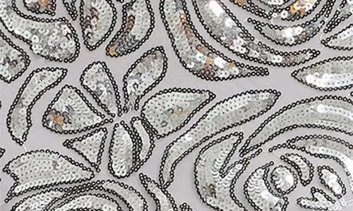 Dress The Population Laney Sequin Illusion Neck Column Gown