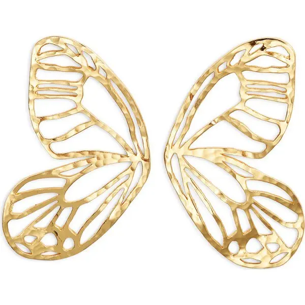 KIARA BY KI-ELE Butterfly Wing Drop Earrings - Gold