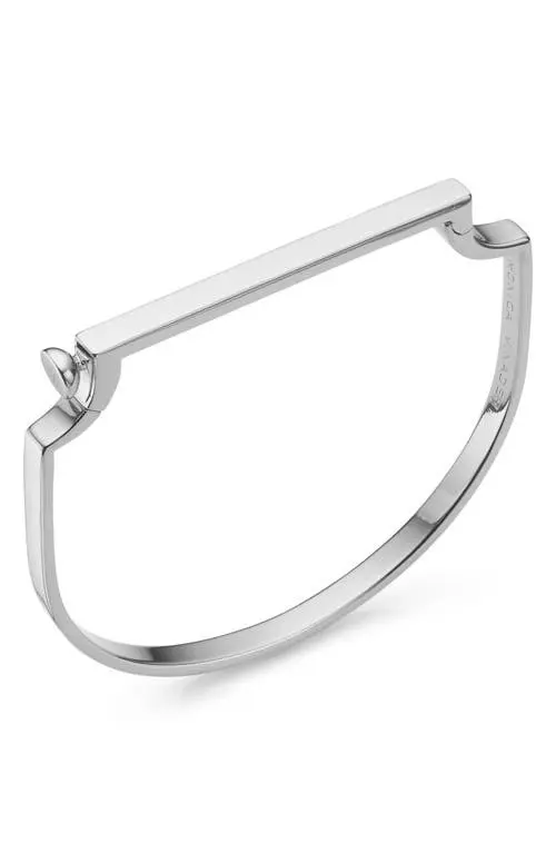 Monica Vinader Signature Thin Bangle Bracelet - Silver