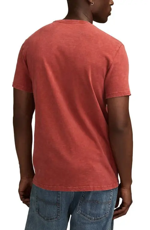 Lucky Brand Athletics Flocked Logo Graphic T-shirt - Cinnabar